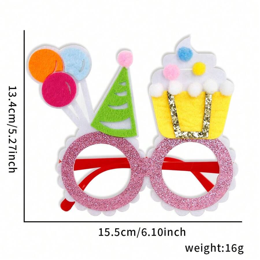 Birthday Eye Glasses Balloon Cake Frame One Year Old Party Decoration ...