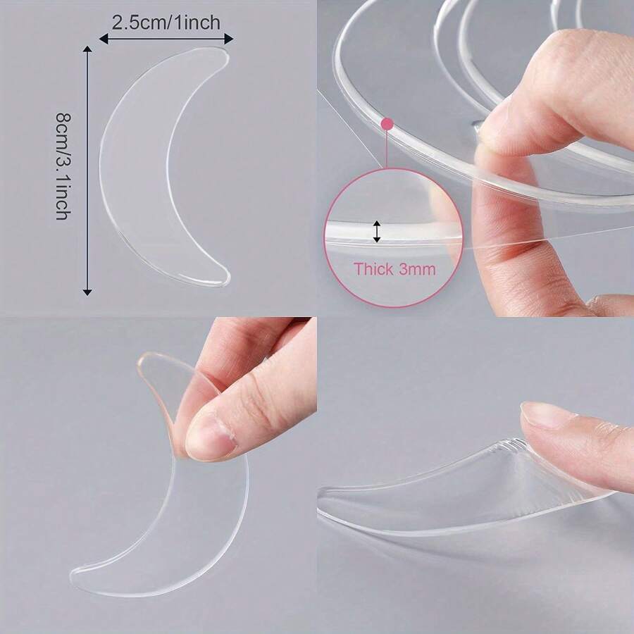 12 Pieces Silicone Eye Pads Reusable Silicone Anti-Wrinkle Cheek ...