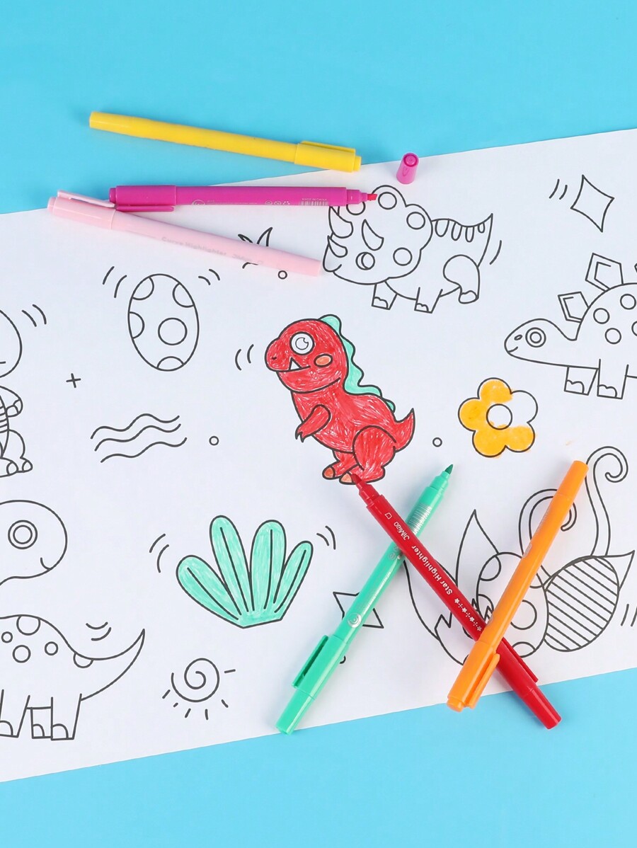 2 Sets Of Themed Coloring Scroll, Doodle Scroll, 90cm Long Painting ...