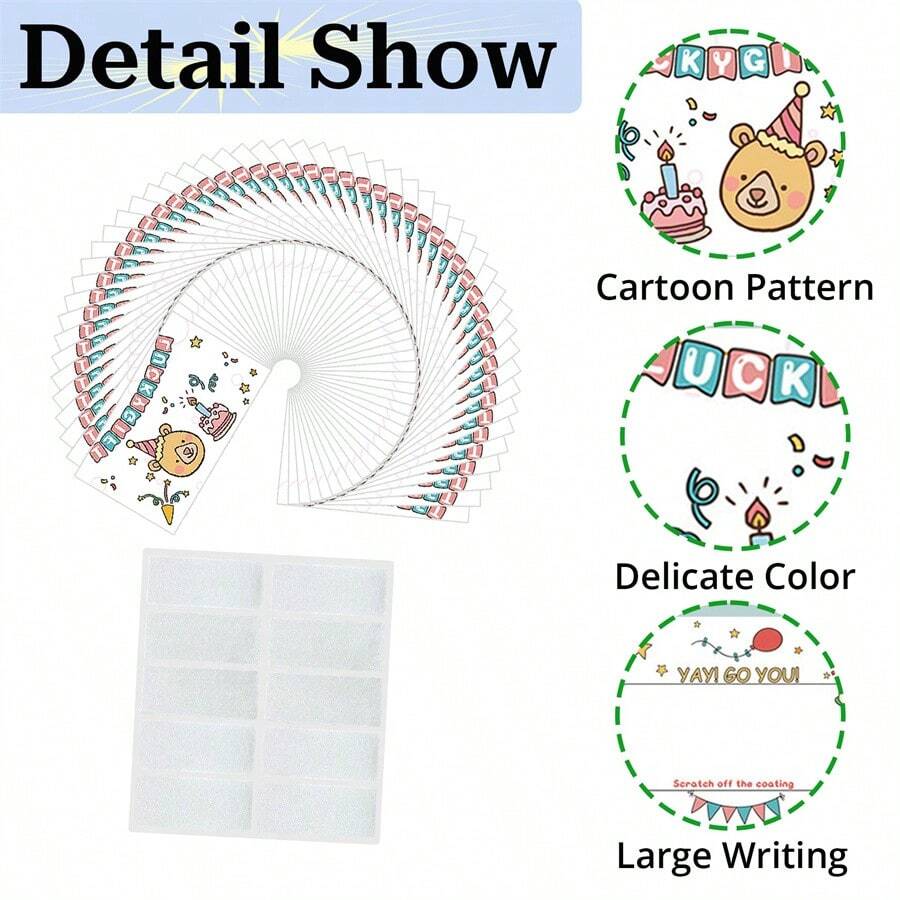 DIY Scratch Off Cards For Teacher Rewards Or Lucky Draw With Coating ...