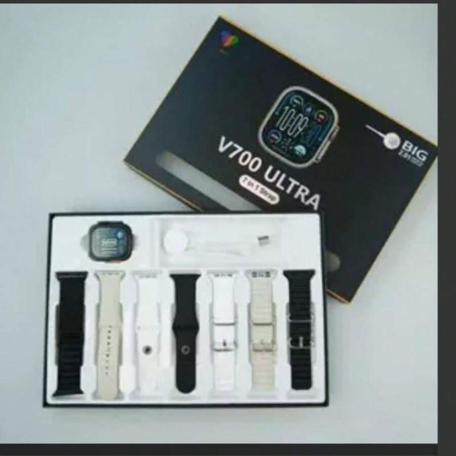 Relógio Inteligente Series V700 ULTRA Ultra Smartwatch + 7 Pulseiras ...