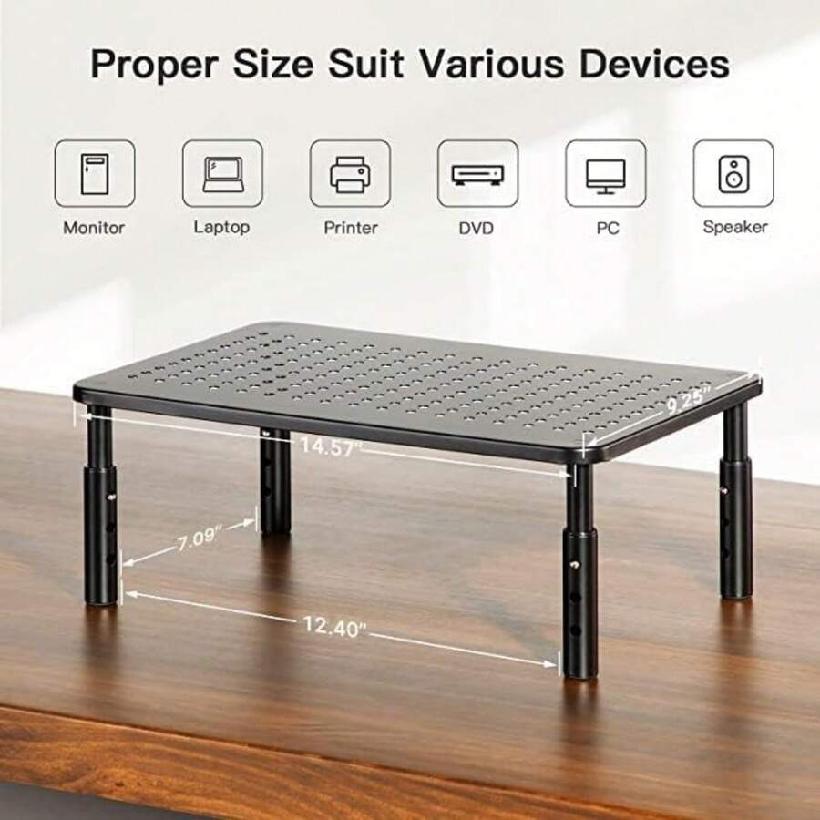 Monitor Stand, Monitor Stand Riser 3 Height Adjustable, Monitor Riser ...