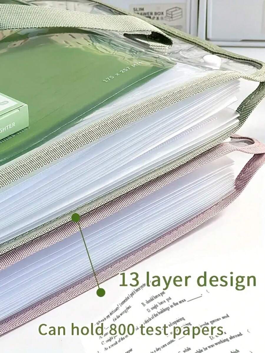 Durable Pvc Expandable 13-Pocket File Organizer With Tabs - Portable ...