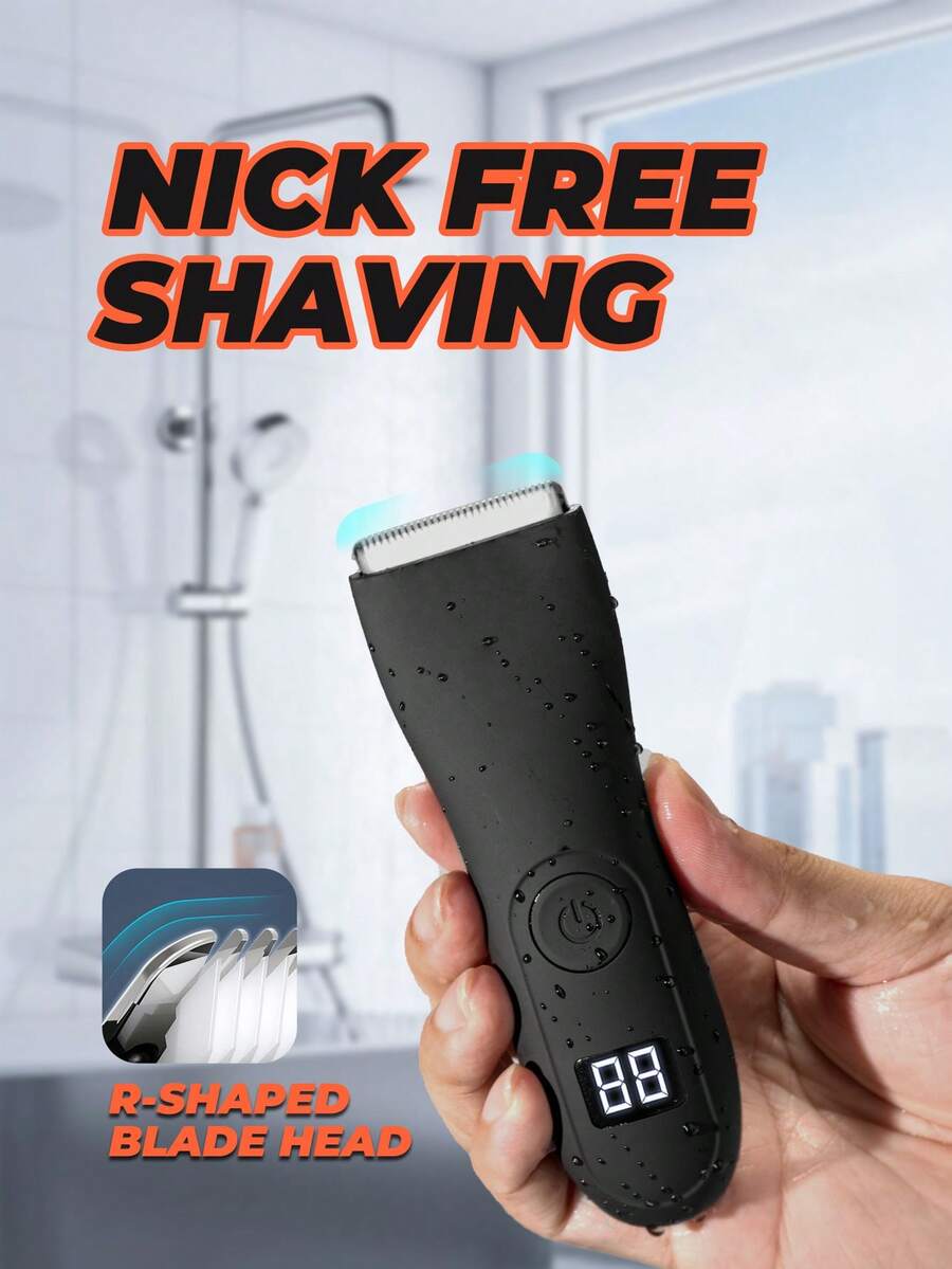 Groin Hair Trimmer For Men - Safe Ball Shaver, Replaceable Ceramic ...