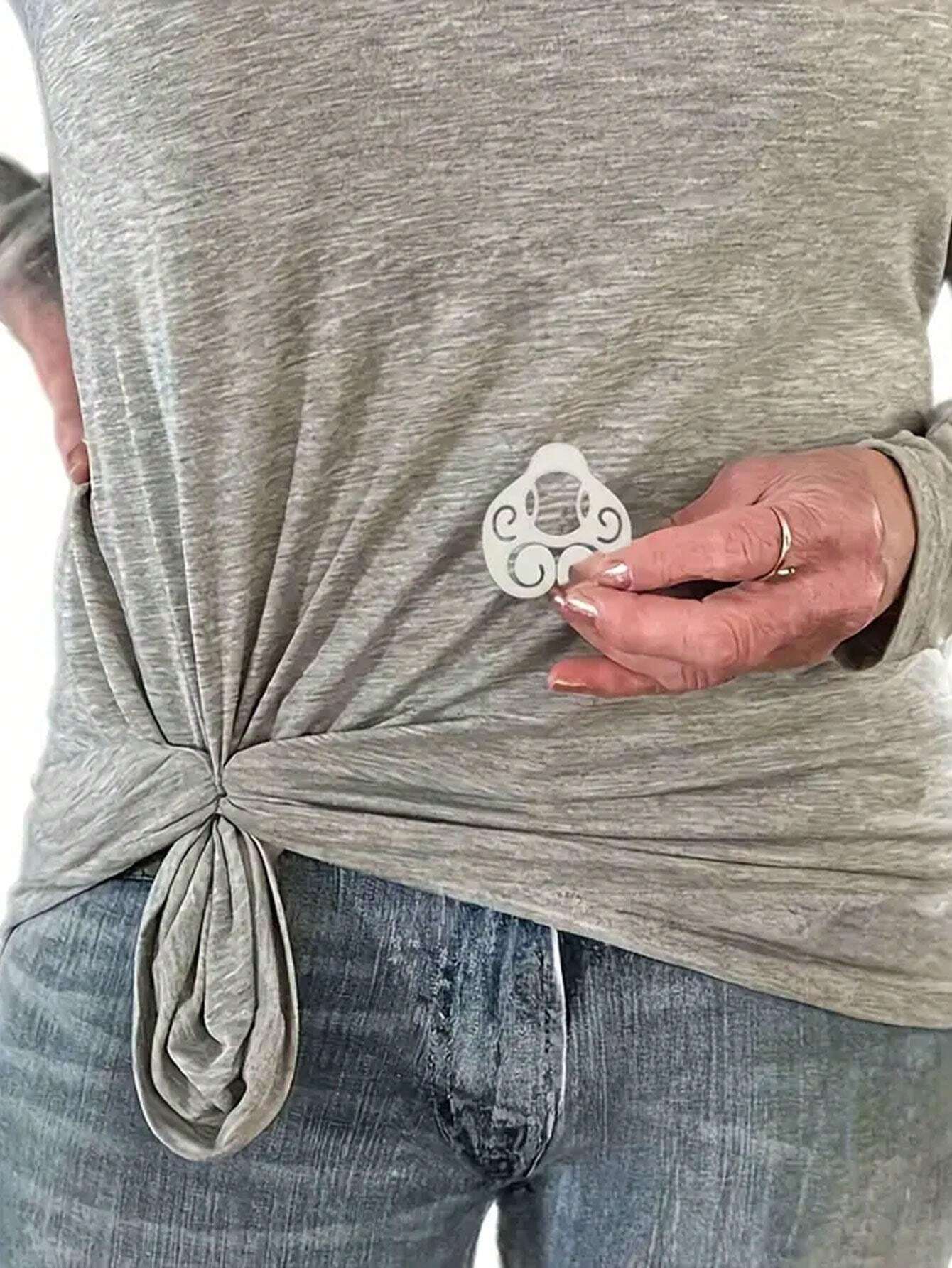 1/2pcs White Shirt Tightening Clasp For Women, Multifunctional Styling ...