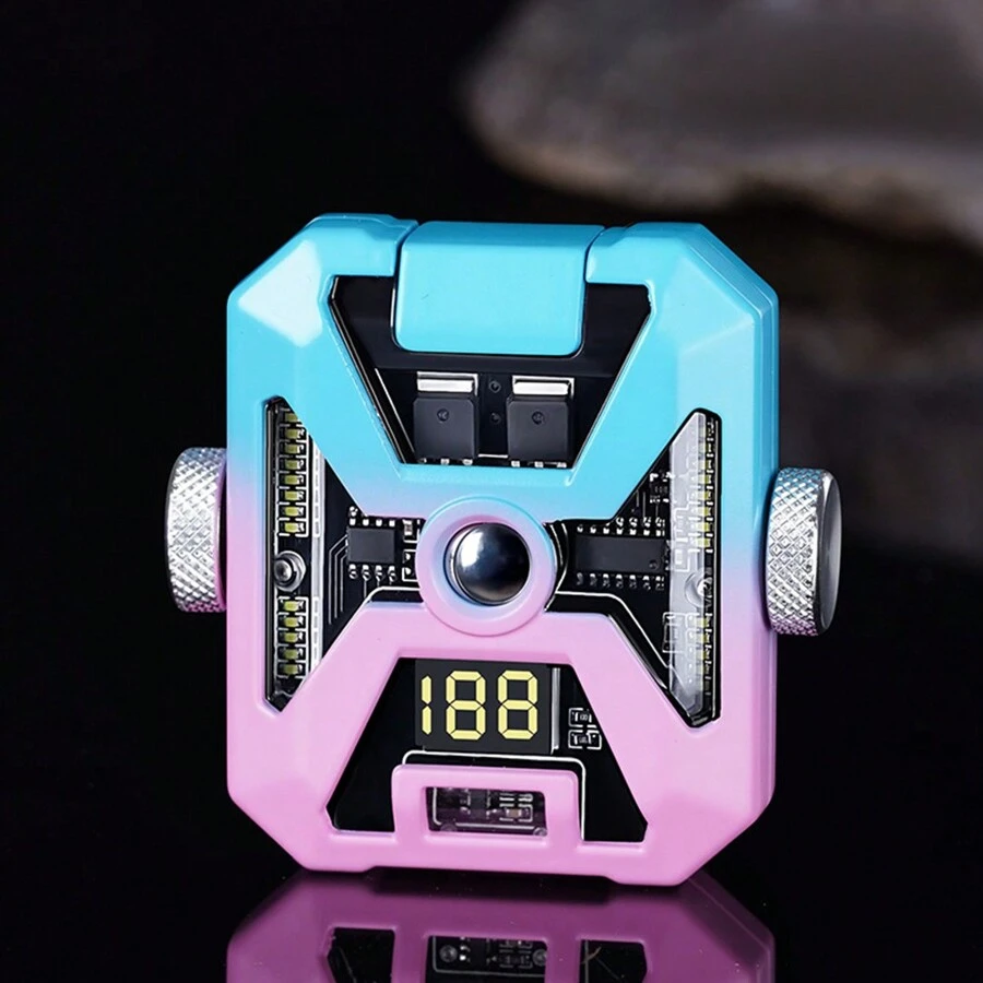 Dual Arc LED Flashlight Lighter, USB Rechargeable Cube Rotated ...