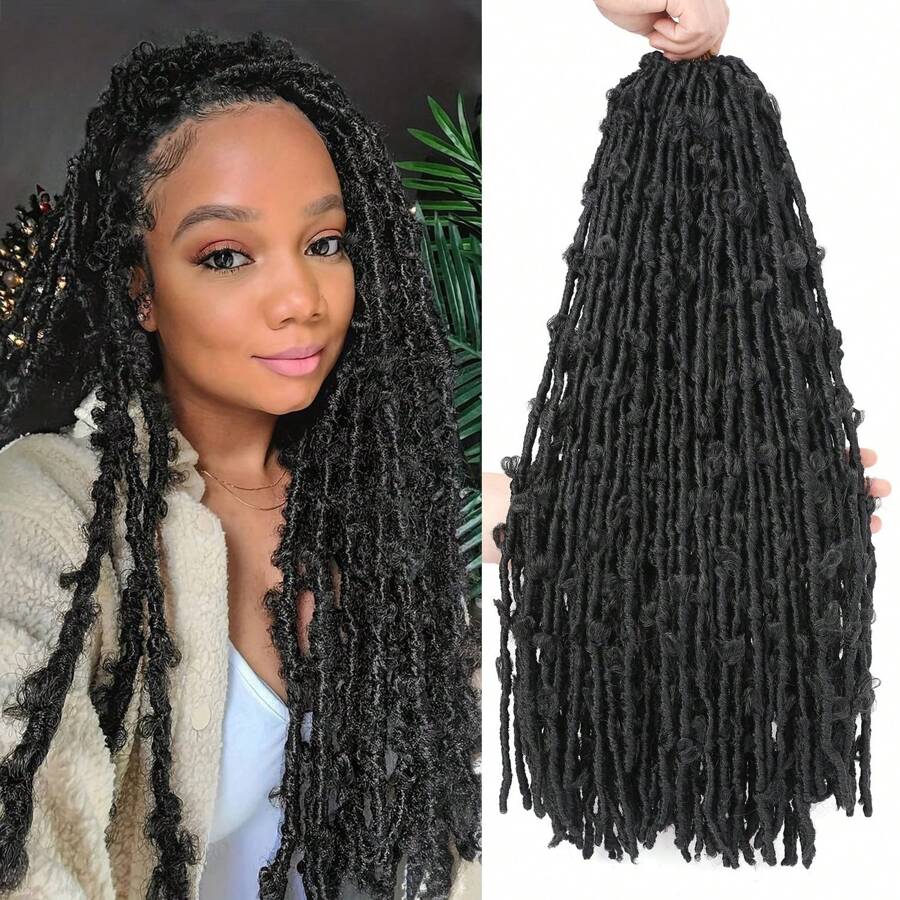 24 Inch Butterfly Locs Crochet Hair ,1 Packs Distressed Faux Locs ...