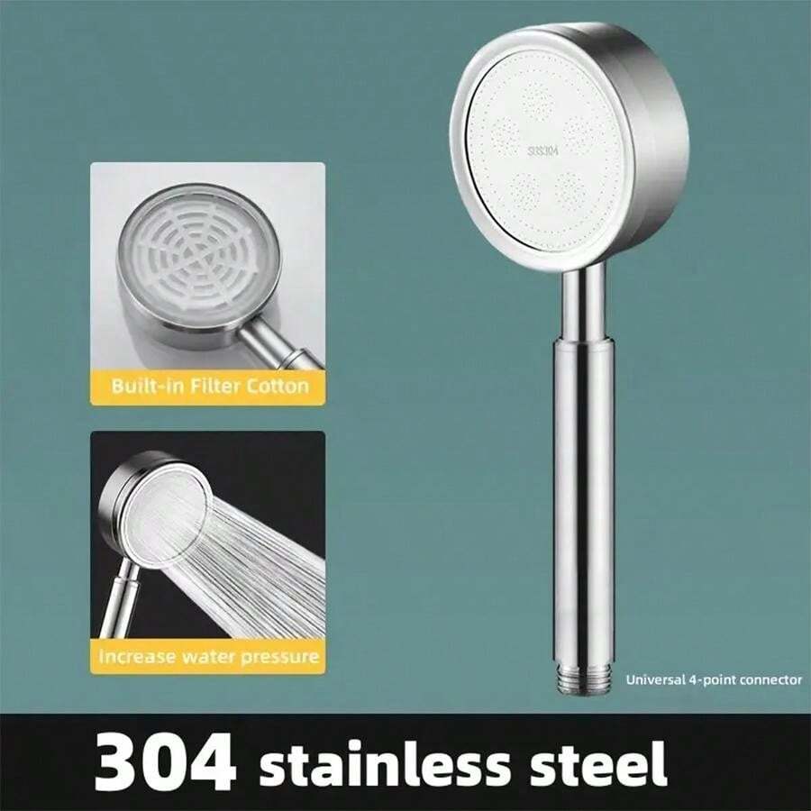 1/2/3pcs 304 Stainless Steel Shower Head, Hot & Cold Water, High ...