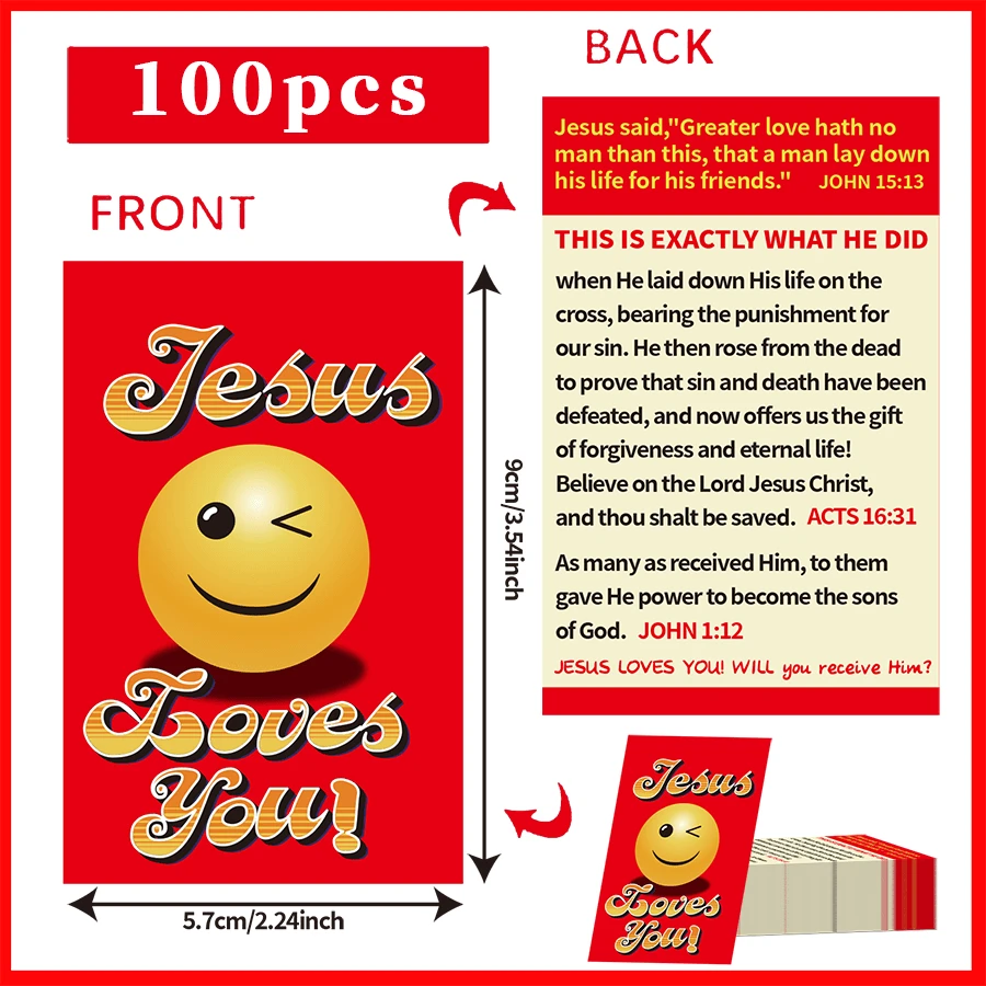 100pcs Gospel Booklets - Salvation Plan Card | 62th Pocket Gospel Card ...