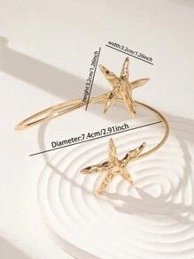 1 Pc Golden Color Cute Starfish Arm Cuff Armband Beach Body Jewelry ...