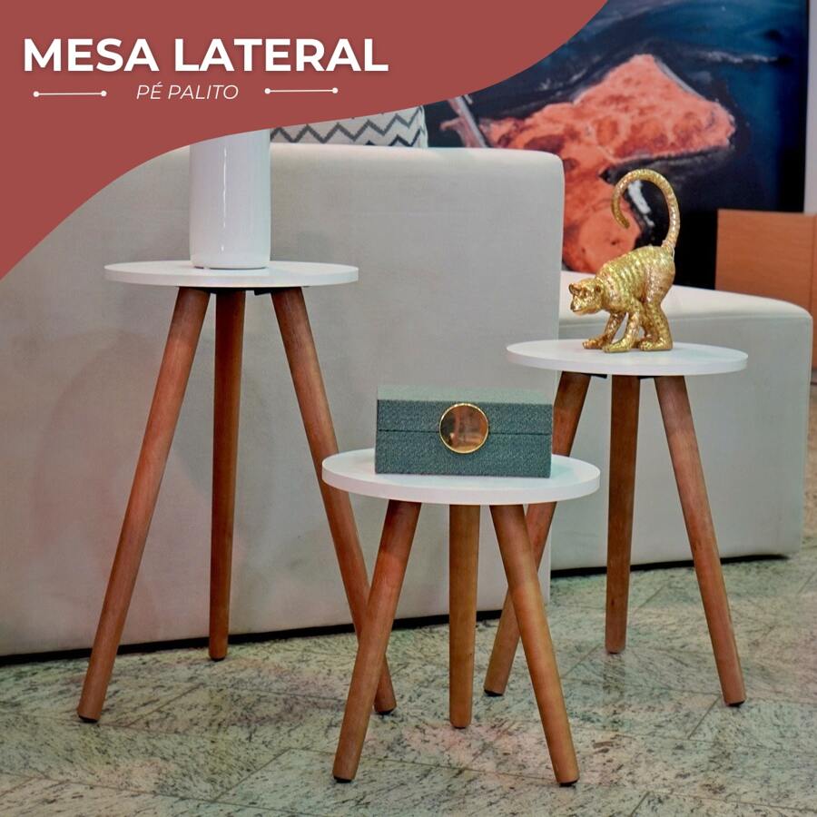 Trio Of Corner Tables Set Of Round Side Tables For Living Room With ...