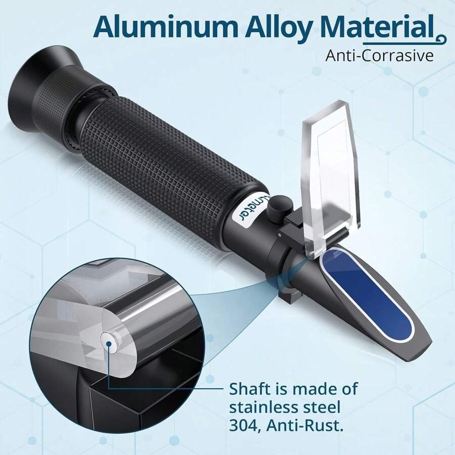 Salinity Refractometer Saltwater Aquariums Dual Scale 0-100 PPT ...