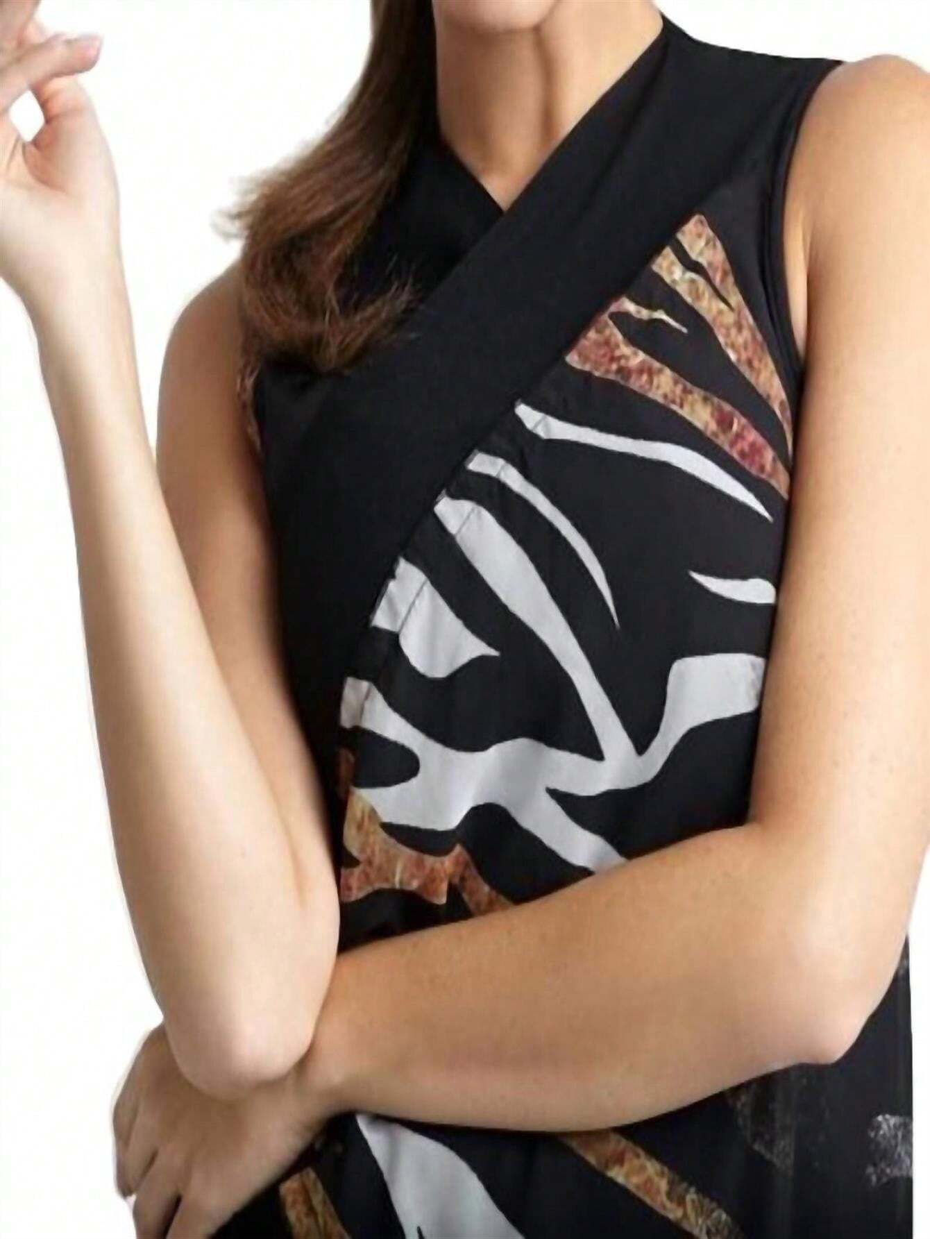 Angel Tiger Stripes Long Vest | SHEIN USA