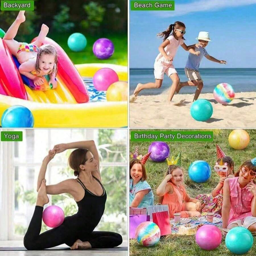 Gradient Cloud Ball Inflatable Balloon, Inflatable Elastic Beach Ball ...