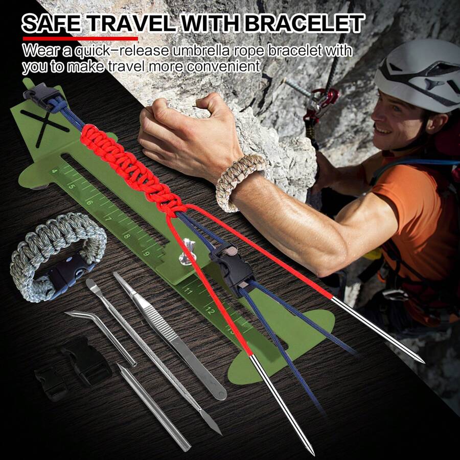Paracord Bracelet Kit With Marlin Spike Tool Kit, Survival Bracelet ...