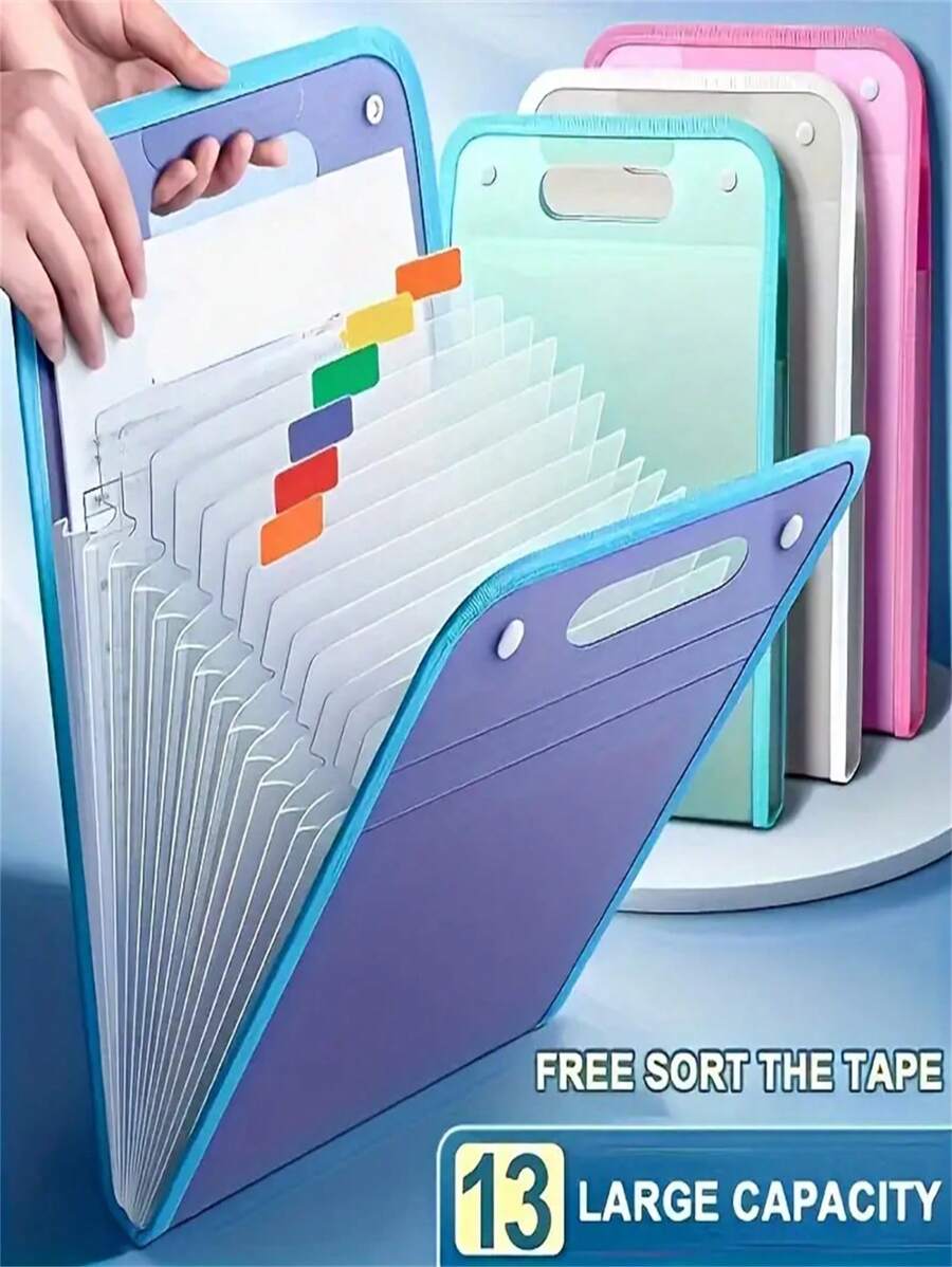 Exam Paper Storage Bag, Vertical Portable Accordion Folder For Students ...