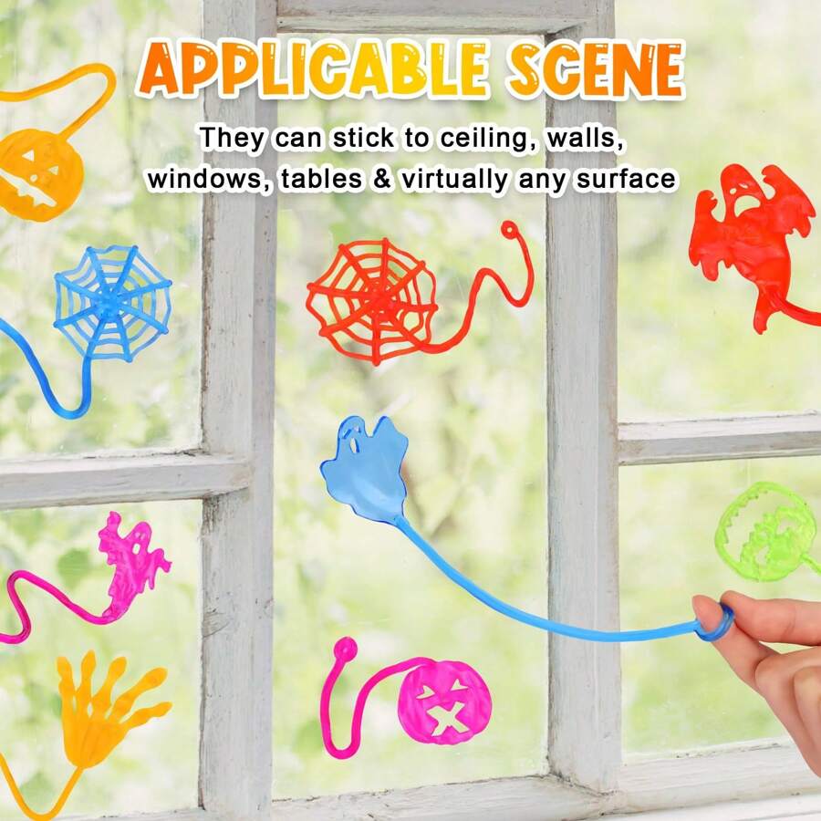 12 Pcs Halloween Sticky Hands Party Favors Goodie Bags Stuffers Bat ...