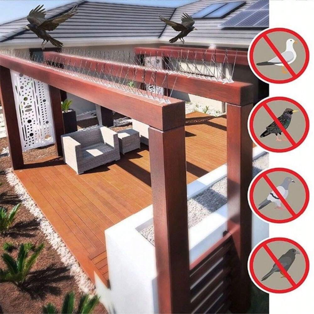 3 Sets Stainless Steel Bird Repellent Spikes Anti Pigeon Bird Deterrent ...