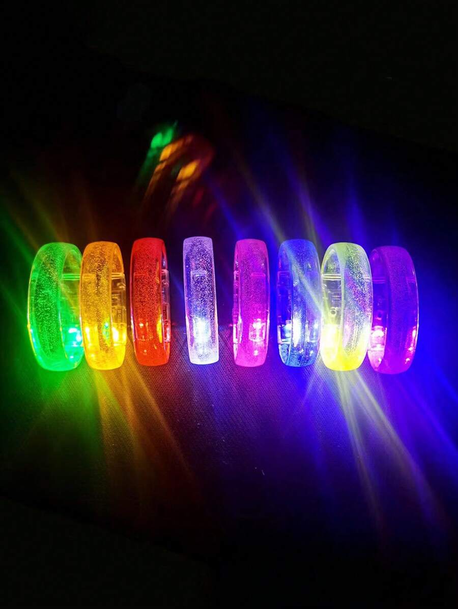 10PCS LED Light Up Bracelet Glow In The Dark Party Favor For Birthday ...