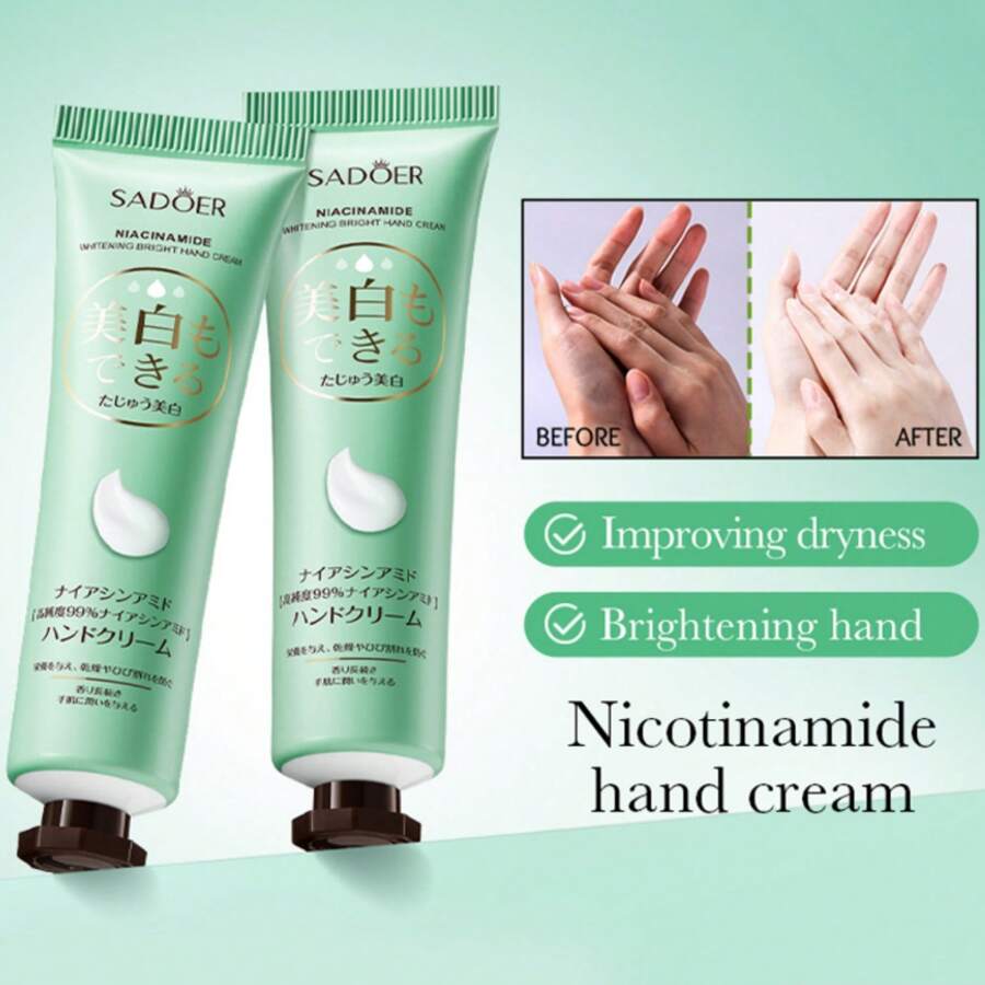 2pcs Nicotinamide Whitening Moisturizing Hand Cream, Nourishing And ...
