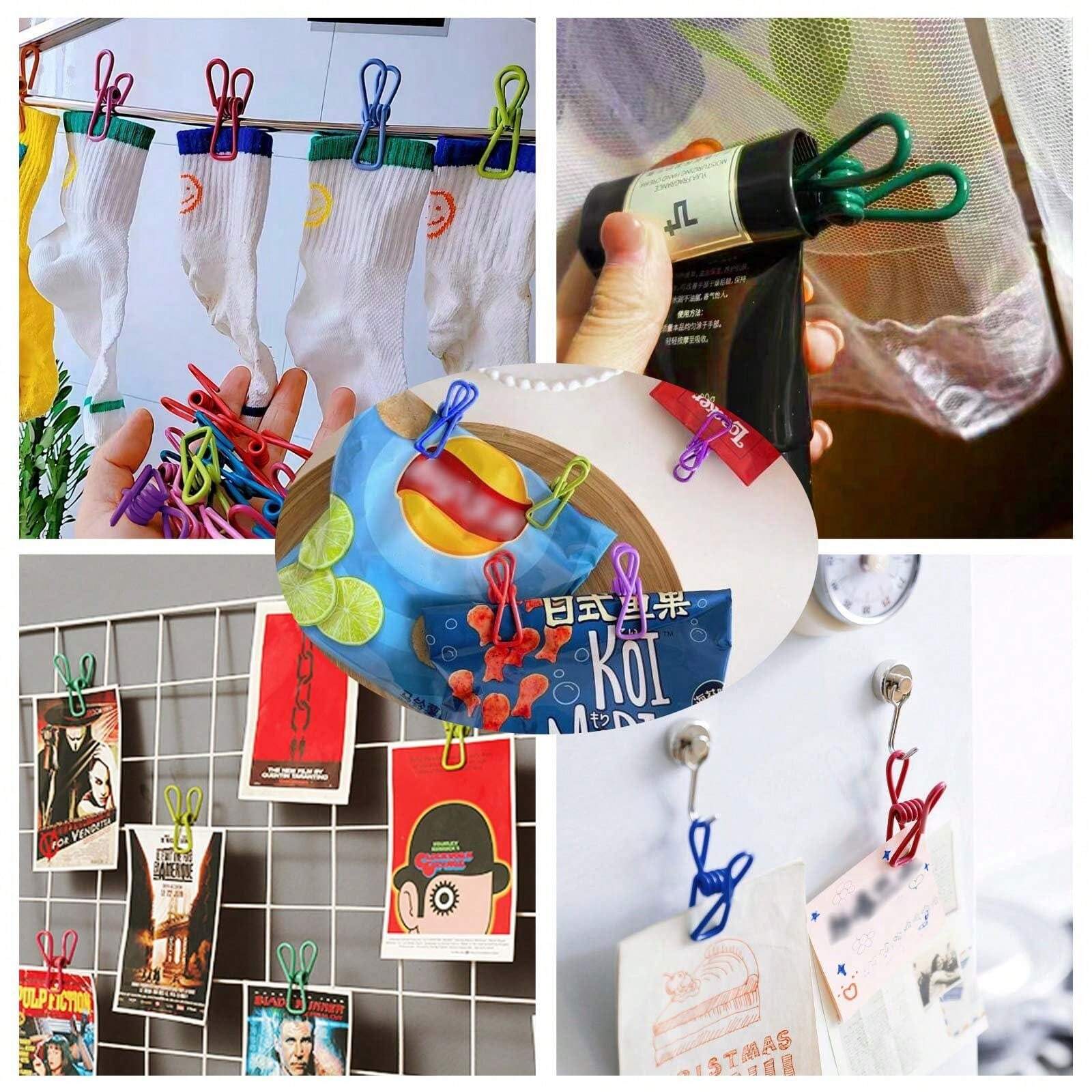 Non-Slip Clothespin Clip With Colored Multi-Functional Clamping And ...