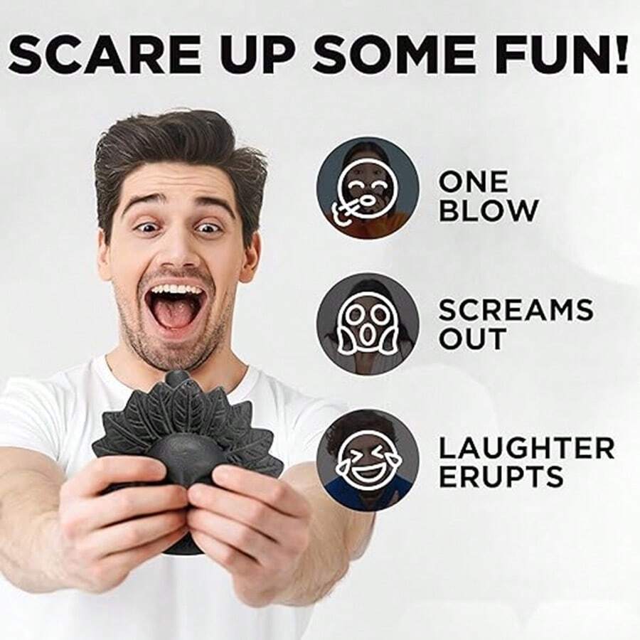 1pc Black Horror Scream Outdoor Survival Whistle Which Emits Human-Like ...