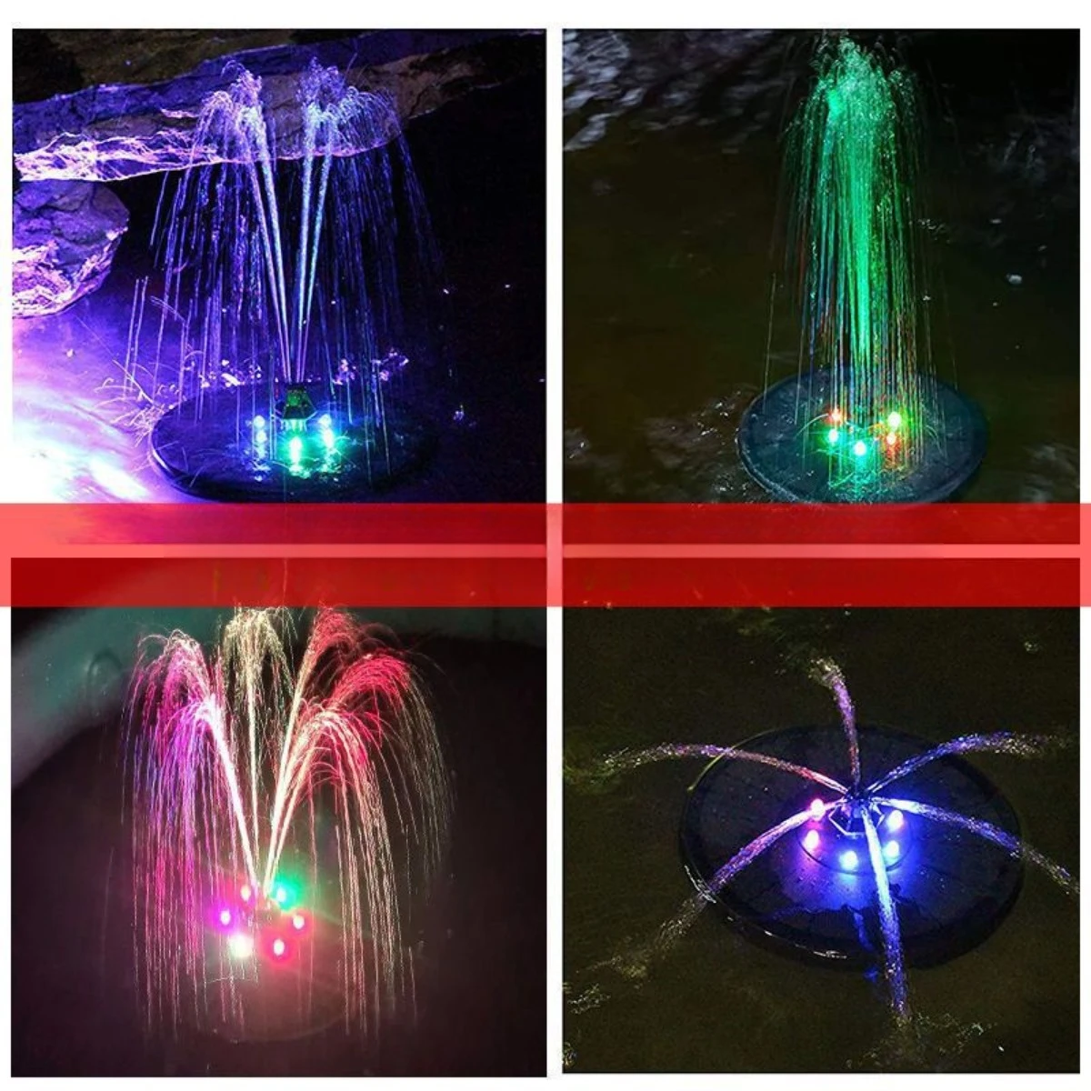Solar Powered Water Fountain For Pool, Garden And Courtyard. Floating ...
