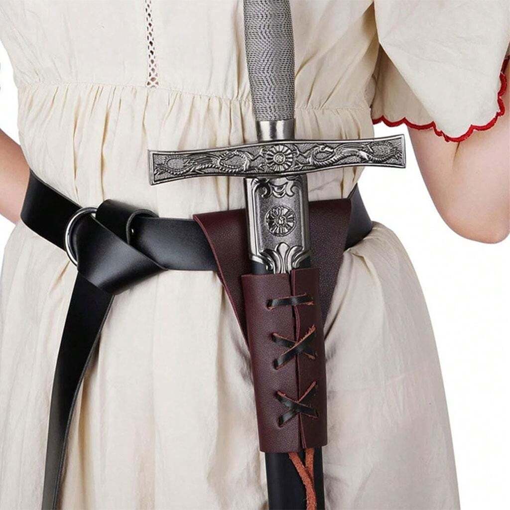2025 Medieval Gun Shoulder Holster Pu Leather Flintlock Pistol Rivets ...
