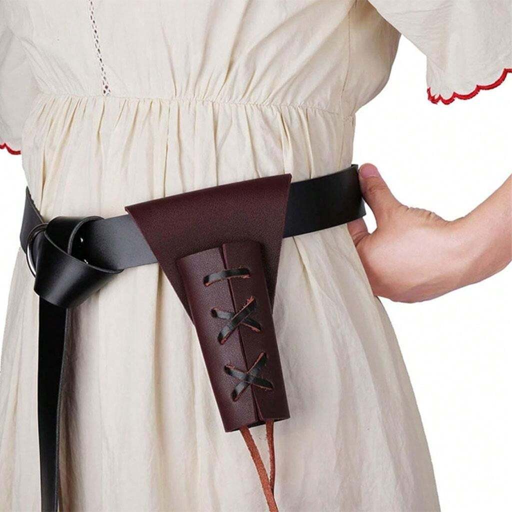 2025 Medieval Gun Shoulder Holster Pu Leather Flintlock Pistol Rivets ...