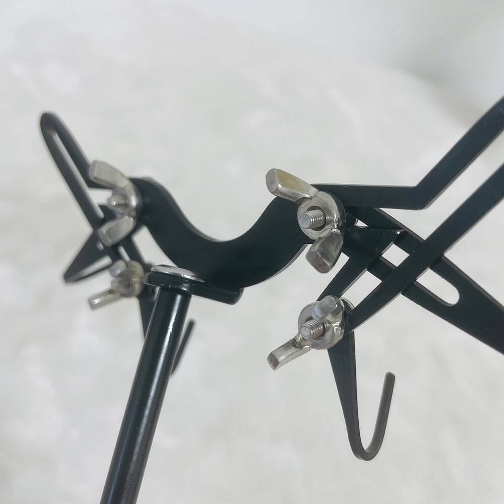 Adjustable Size Black Metal Stand For Wings Slab Slice Desktop Display ...