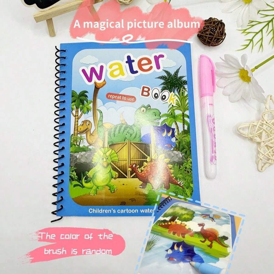Magic Water Drawing Book Coloring Book Set With Water Pen For Kids ...