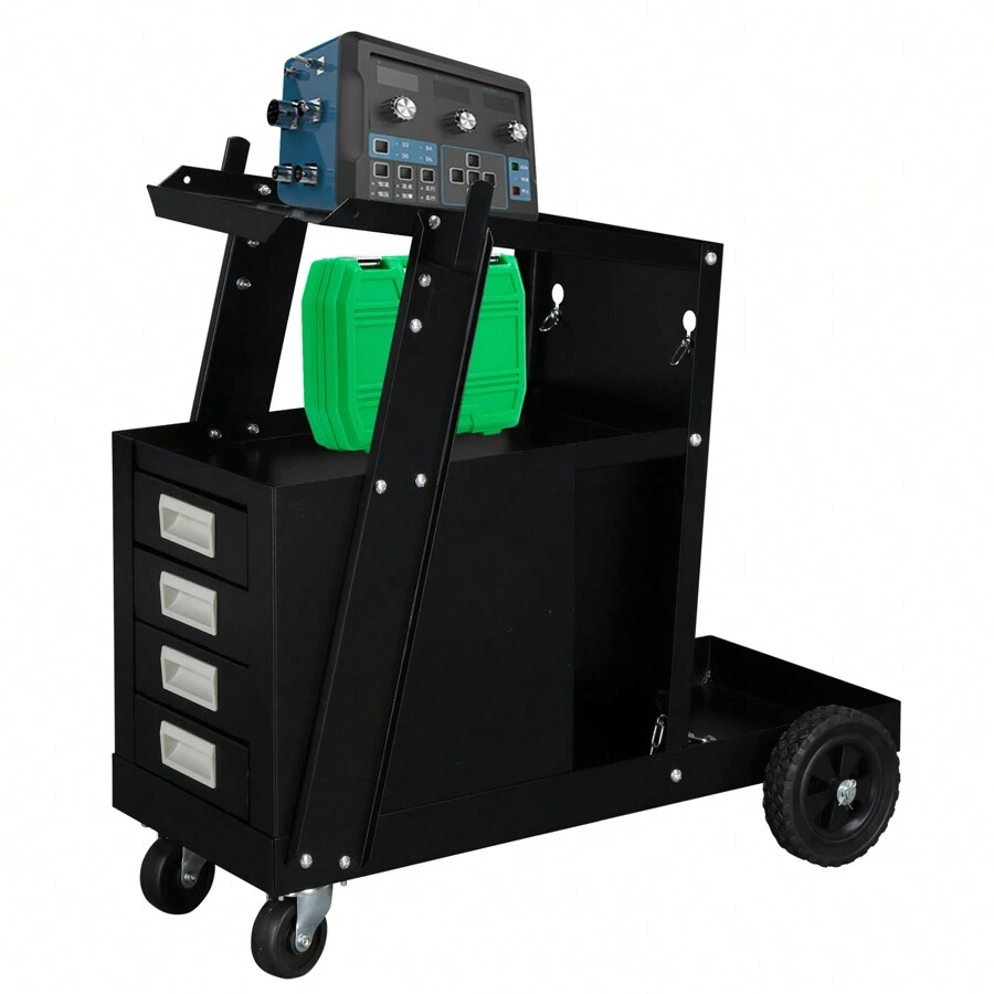 Welding Cart, 4 Drawers Welder, Portable Wheels Steel Welding Cart ...