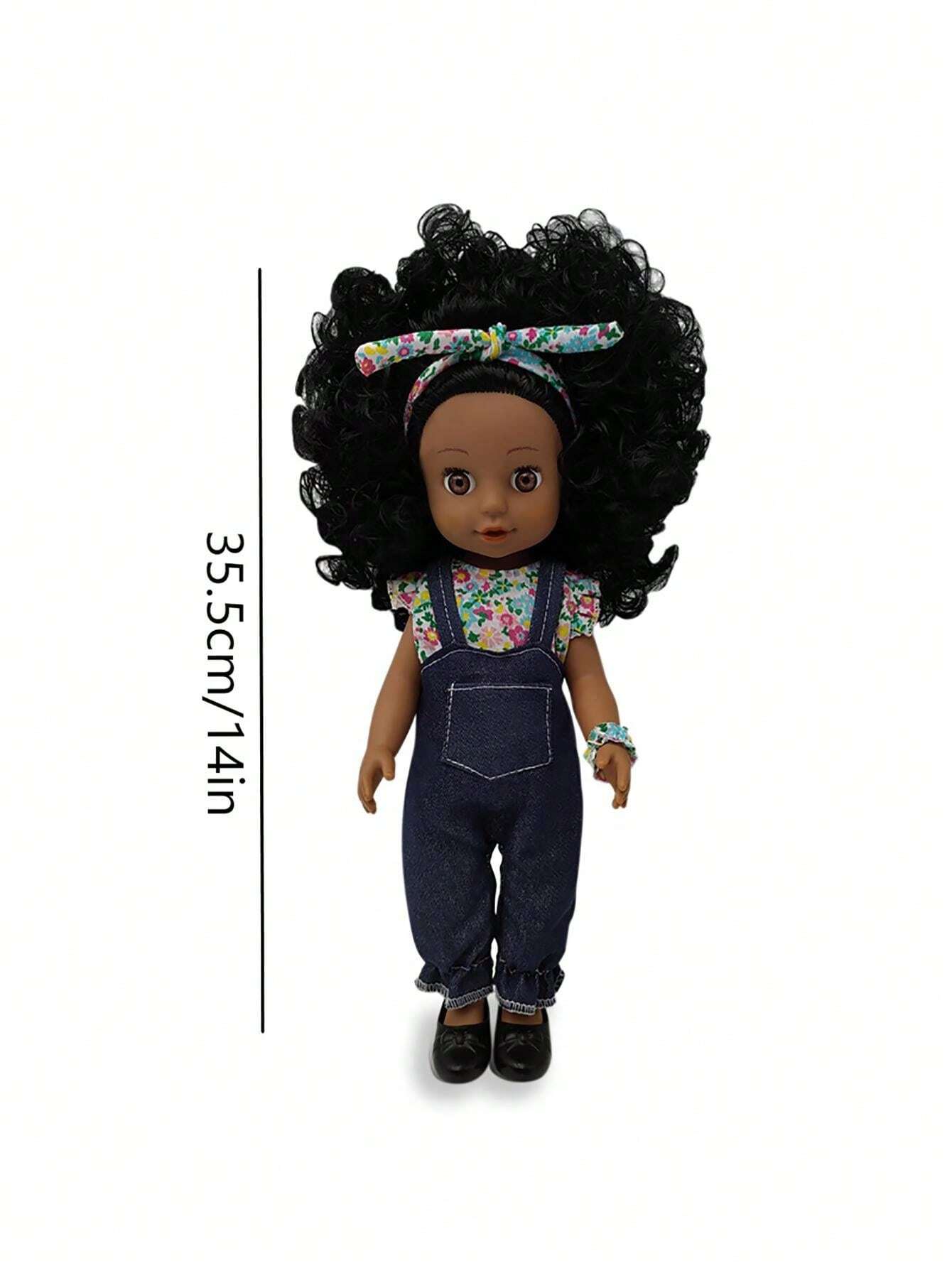 1pc 14-Inch Full-Body Silicone Black Baby Doll With Music IC And Reborn ...