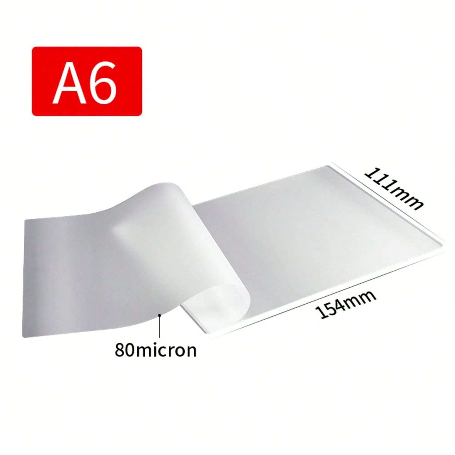 100pcs-Pack Laminating Sheets, Holds A5/A6/A7 Size, 80micron Thermal ...