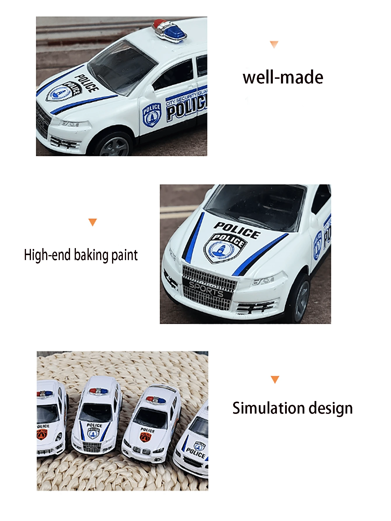 Alloy Toy Vehicle Model For Children, Consisting Of Police Car, Train ...