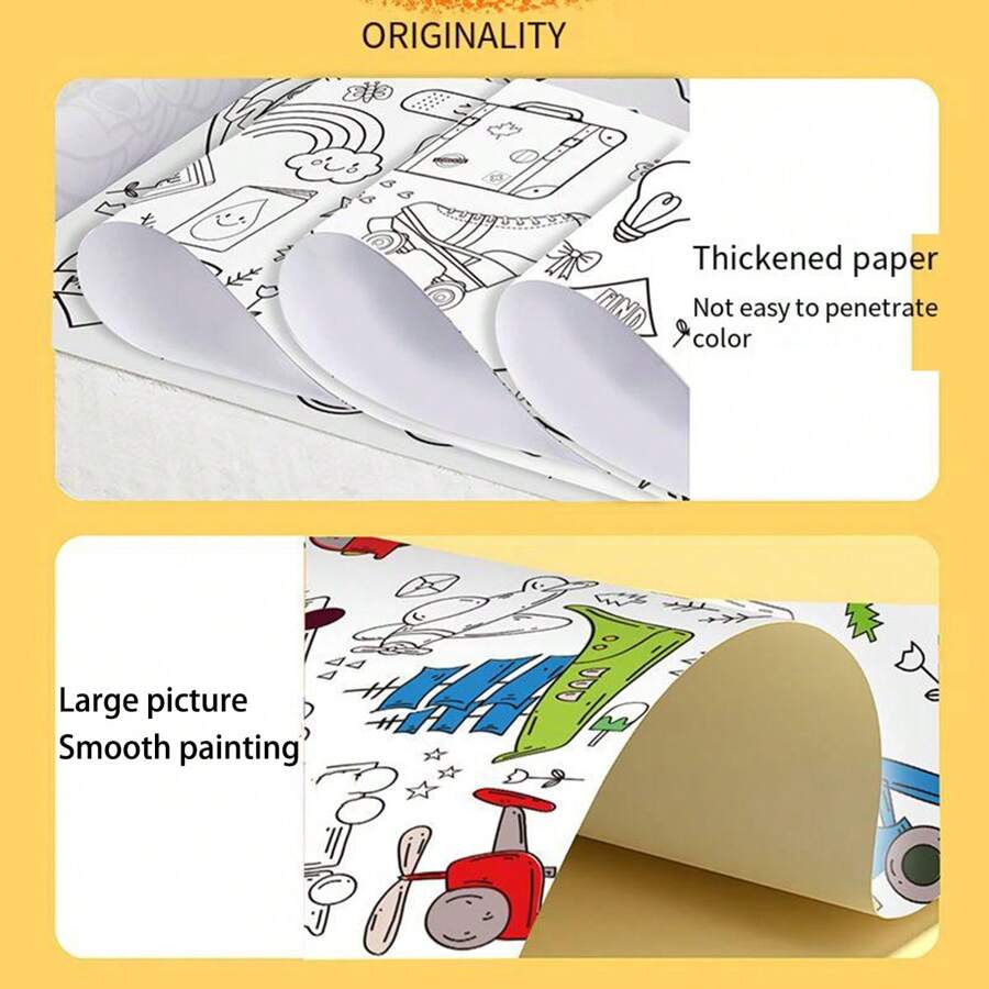 3m Extra-Long Graffiti Paper Roll, Thick Blank Paper For Coloring ...