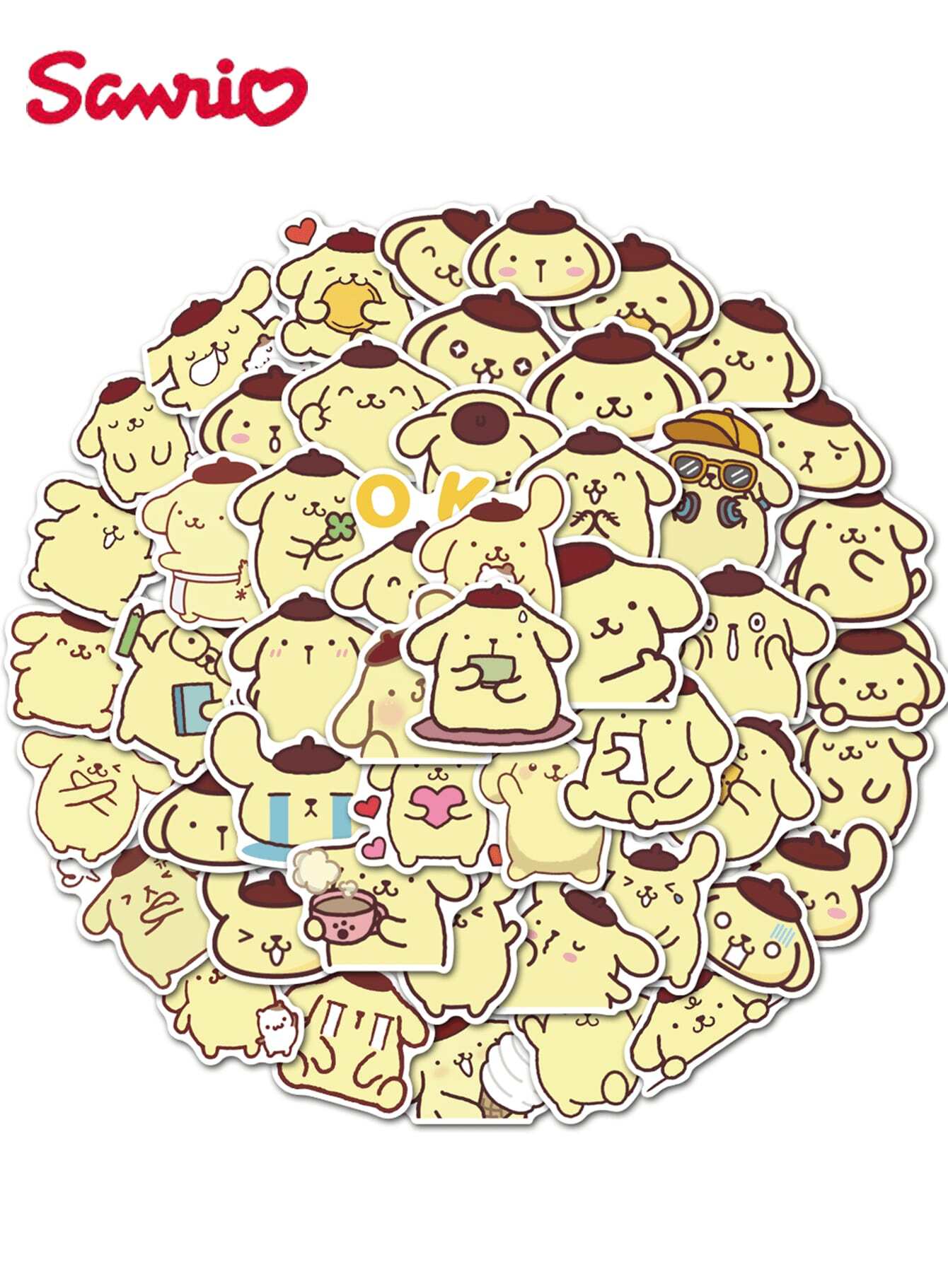 50Pcs Sanrio Officially Licensed Stickers Pompompurin Stickers Kawaii ...