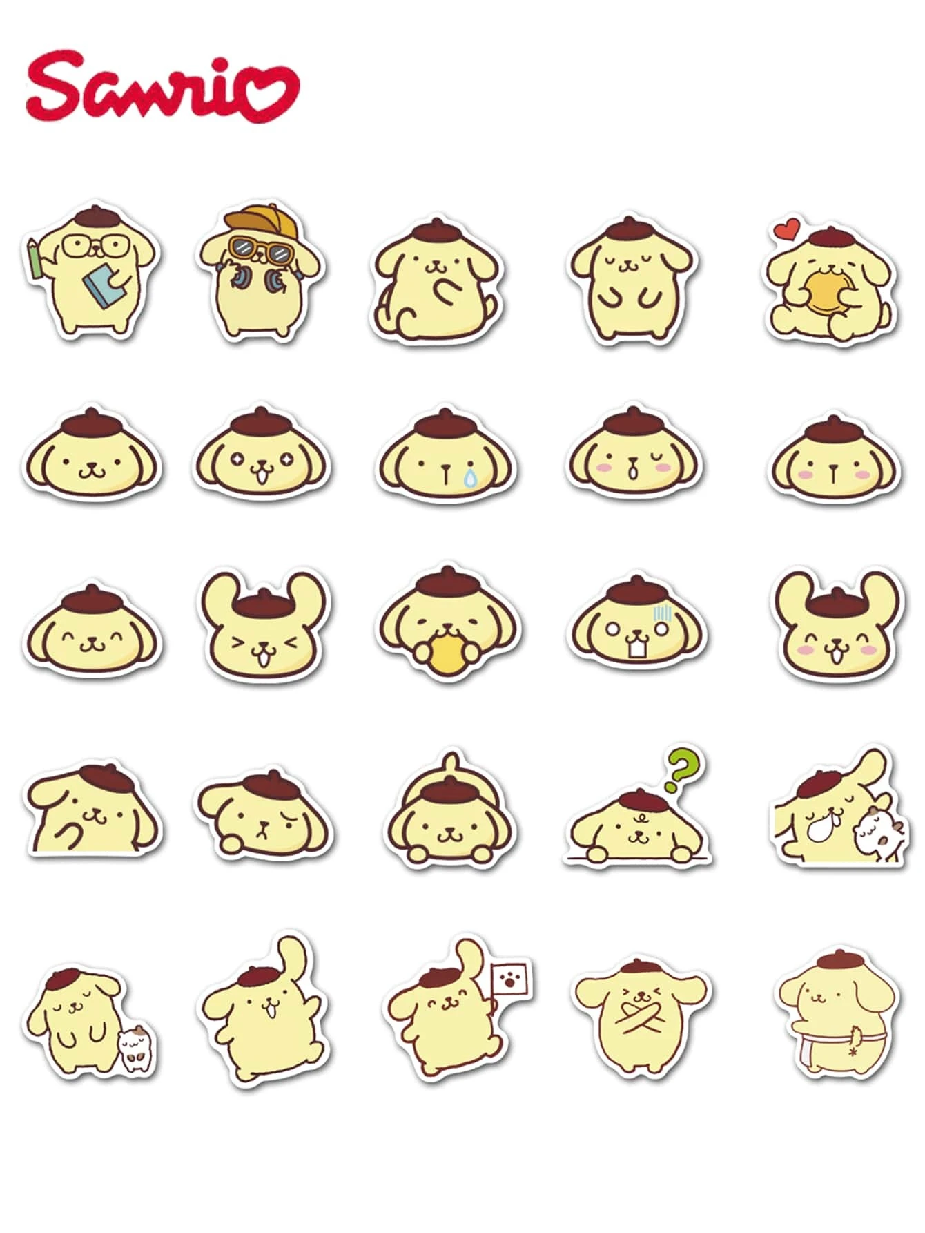 50Pcs Sanrio Officially Licensed Stickers Pompompurin Stickers Kawaii ...