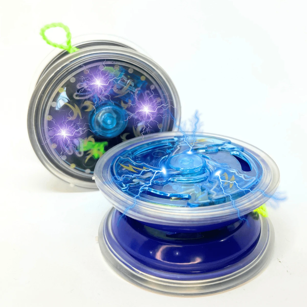 Kit 2 Io-io Yoyo Ioio Yo-yo Ioiô Luz Rolamento Profissional brinquedos yoyos com led 2 unidades ...