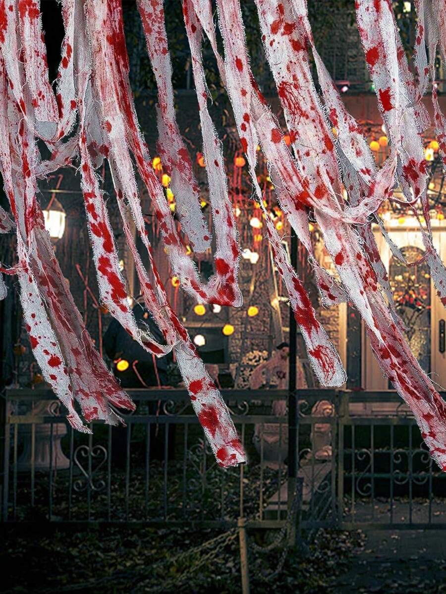 1pc 16.5ft Halloween Creepy Blood Cloth-Scary Creepy Cloth With Bloody ...