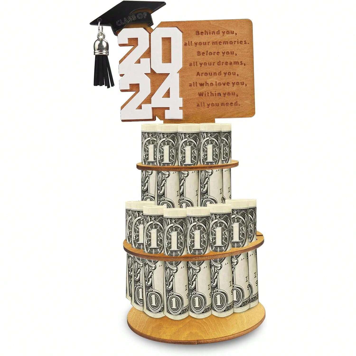 Class Of 2024 Graduation Wallet Black Wooden Wallet Cash Gift ...