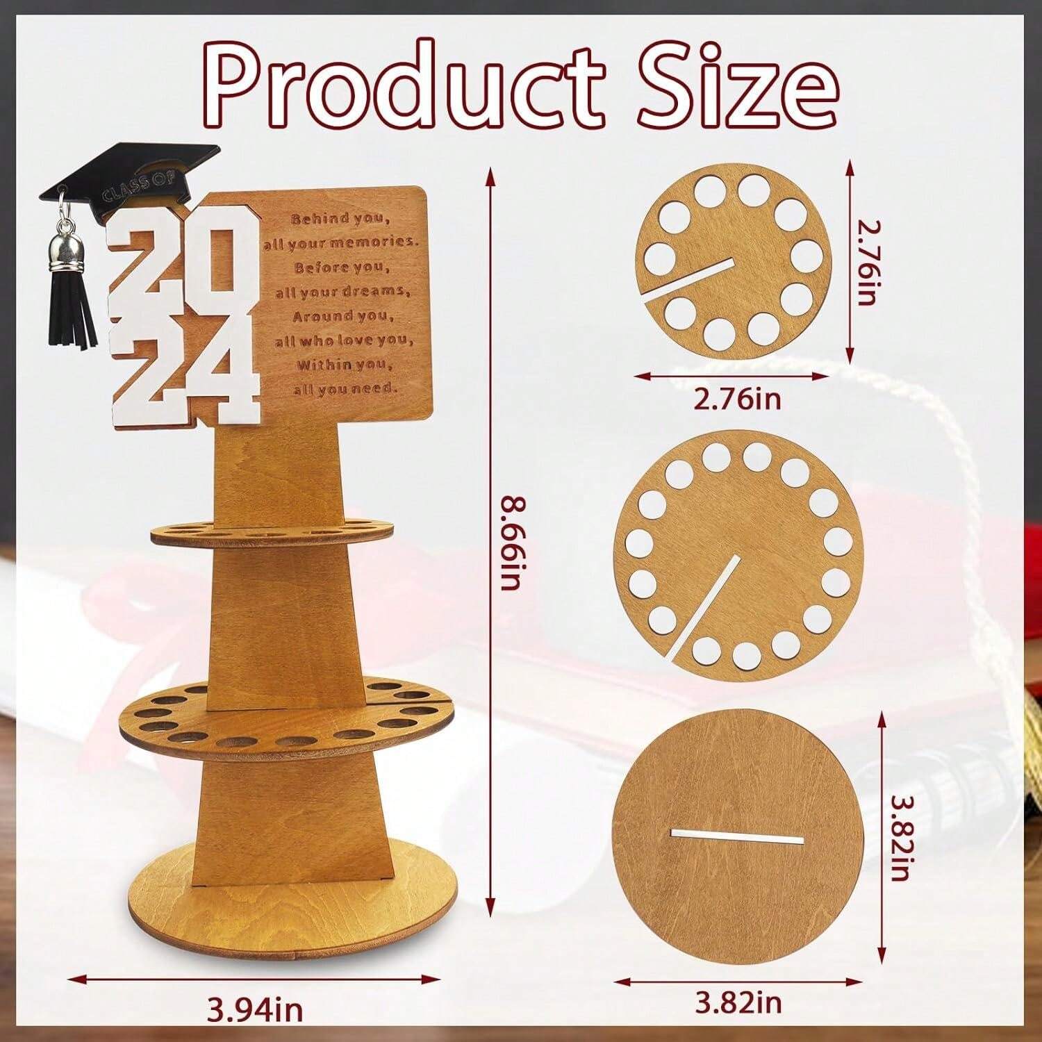 Class Of 2024 Graduation Wallet Black Wooden Wallet Cash Gift ...