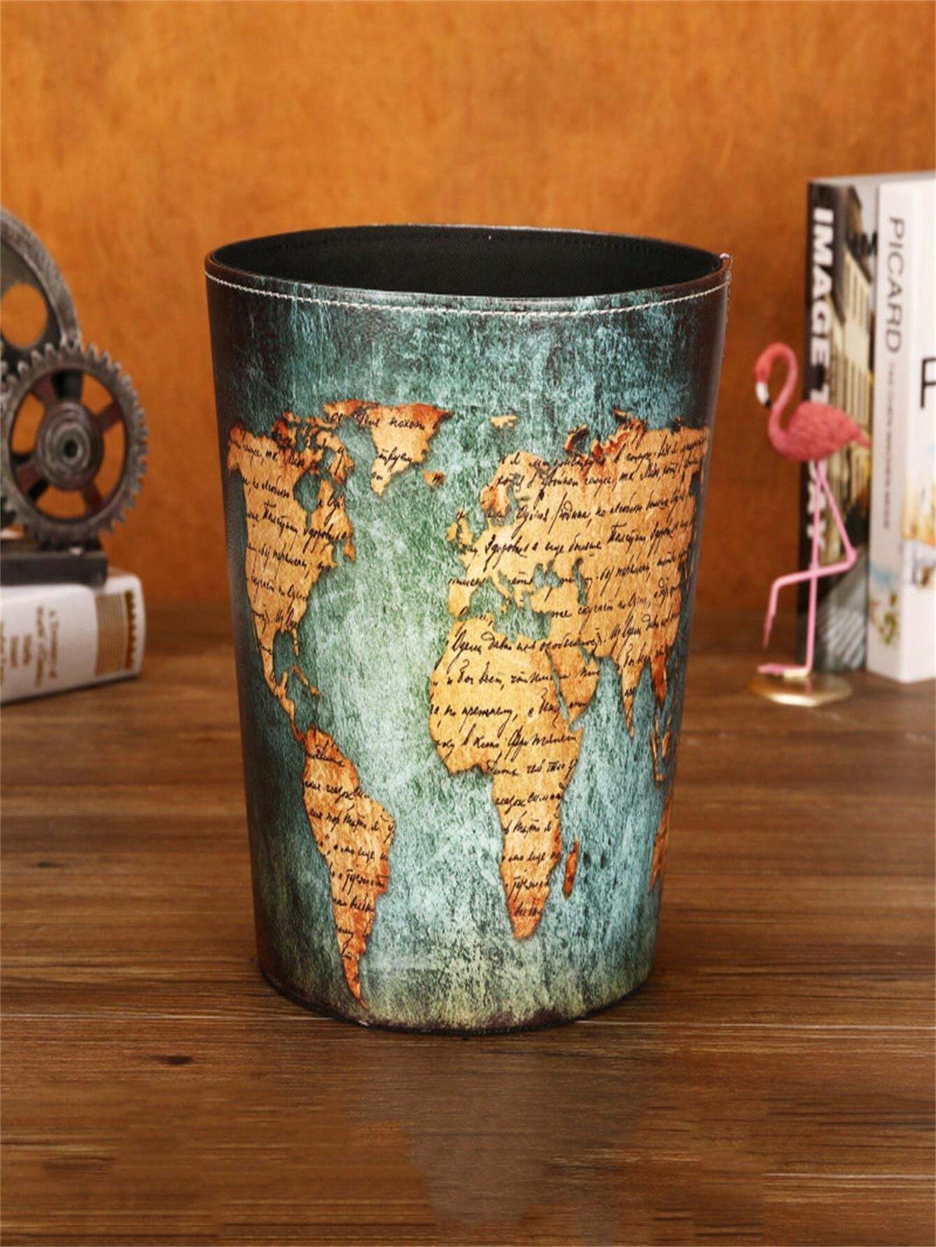 European Style Leather Garbage Bin, Household Large British Style ...