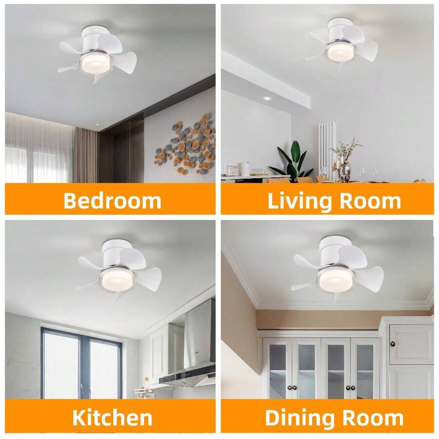 21 Inch Ceiling Fan With 3 Color Temperatures Light And Remote Control ...