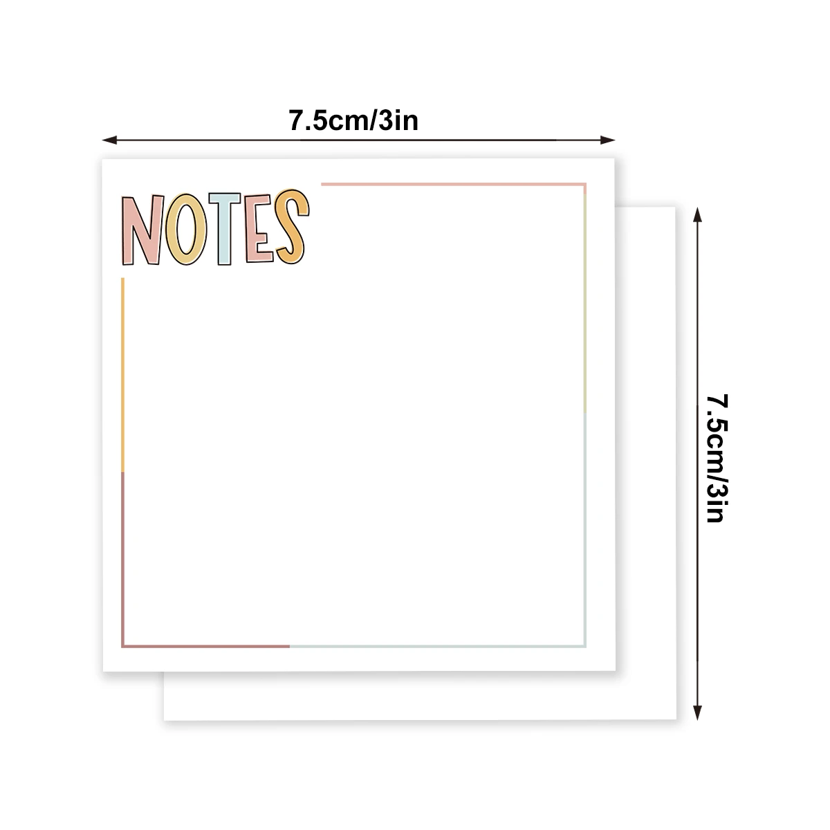 50 Sheets Classic Notes Sticky Notes, Self-Adhesive Mini Notepad, 3x3 ...