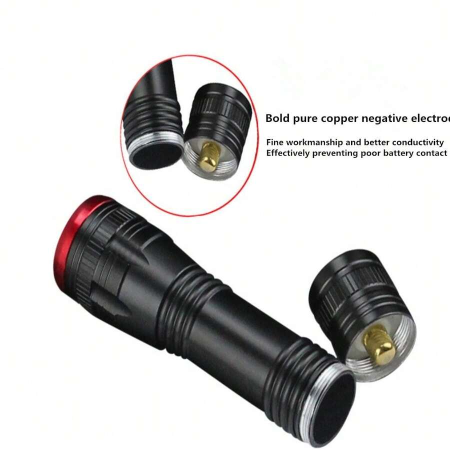 1pc Super Bright LED Tactical Flashlight Zoomable Lamp 3 Modes Mini ...