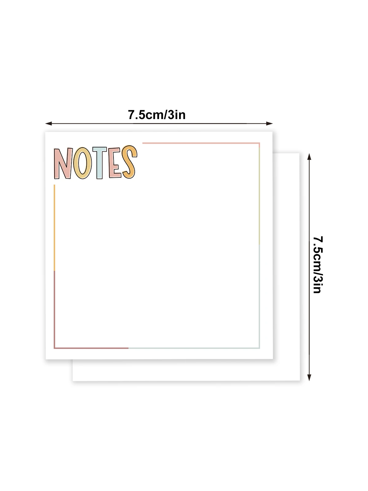 50 Sheets Classic Notes Sticky Notes, Self-Adhesive Mini Notepad, 3x3 ...