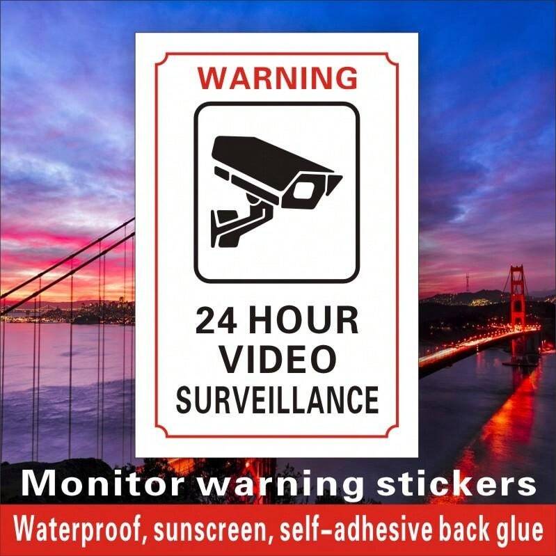 Video Surveillance Area - Warning Sign/Sticker With Self-Adhesive ...