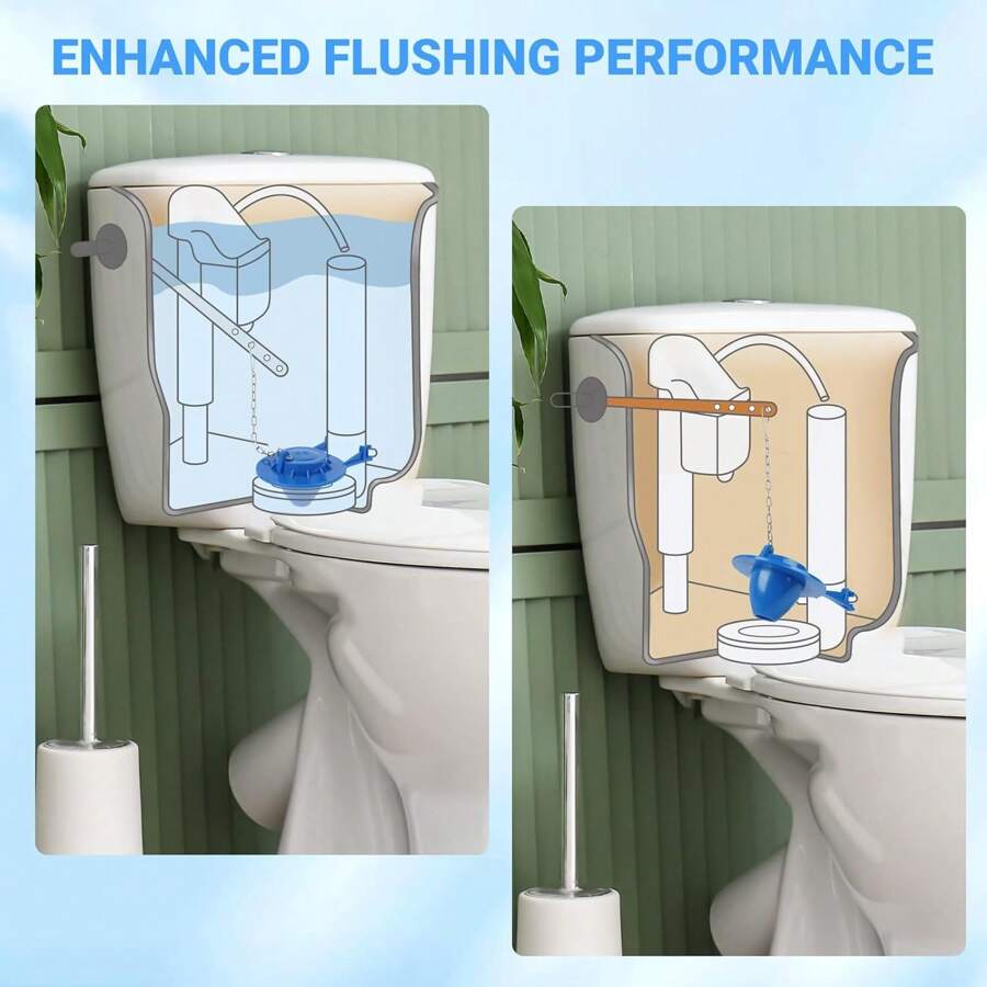 1pc Water Saving Toilet Flapper Replacement Rubber Flush Valve Flapper ...