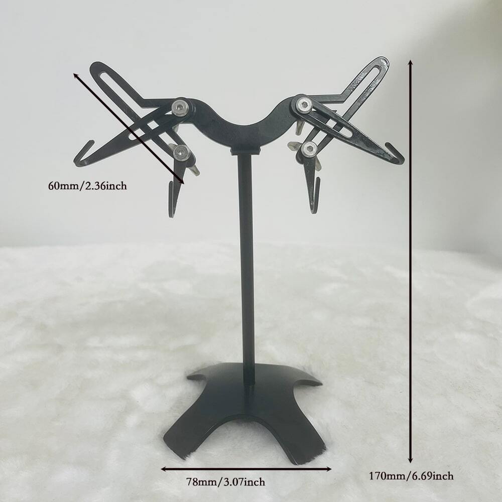 Adjustable Size Black Metal Stand For Wings Slab Slice Desktop Display ...